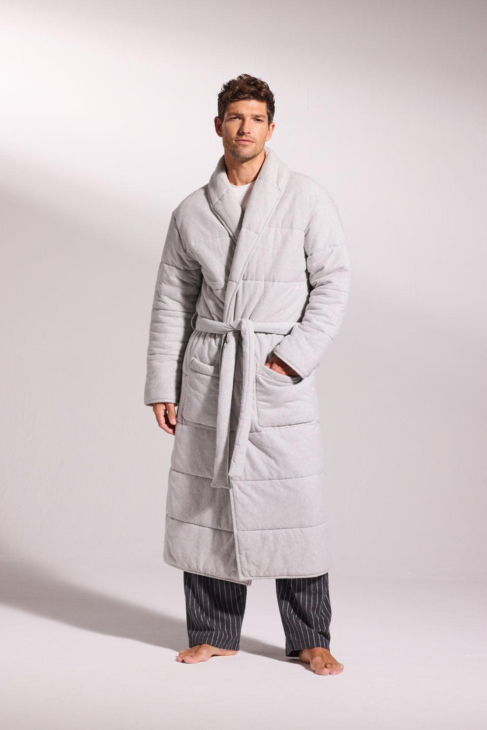 Duvet Robe - Grey Marl | David Gandy Wellwear