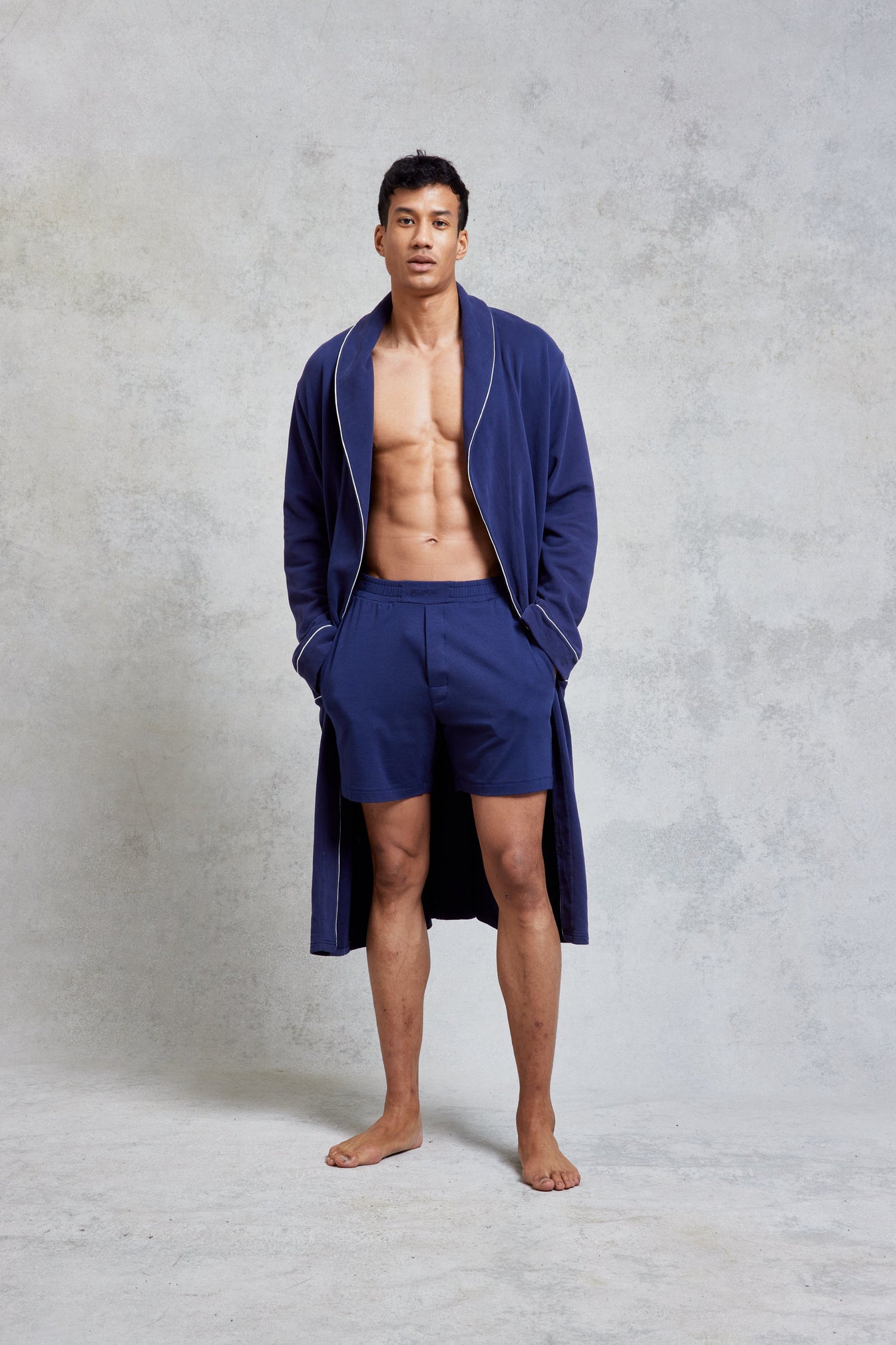 Ultimate Dressing Gown - Navy | David Gandy Wellwear
